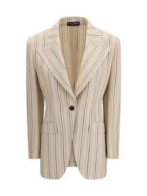 Dolce & Gabbana Single-breasted Regimental Pinstripe Jacket - Pink