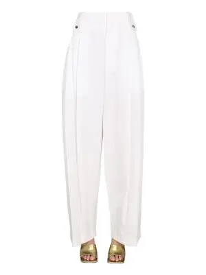 Bottega Veneta Wide Leg Pants - Cream