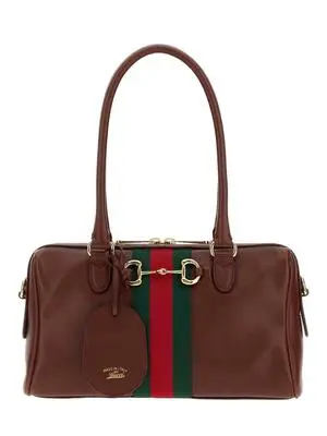 Gucci Gucci Women Chocolate Leather Medium Borsetto Handbag Brown