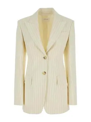 Sportmax SPORTMAX Aversa Single-Breasted Striped Blazer Multicolor