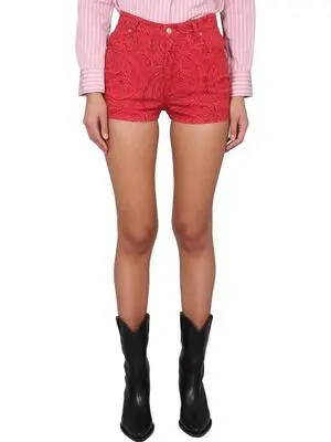 Etro Paisley Print Shorts - Red
