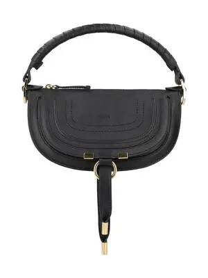 Chloé Leather Mini Marcie Bag - Black