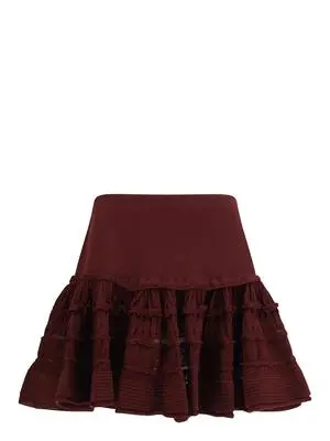 Alaïa Alaïa Women Wool Crinoline Ruffle Mini Skirt Multicolor
