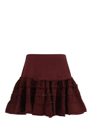 Alaïa Wool Crinoline Ruffle Mini Skirt - Multicolor