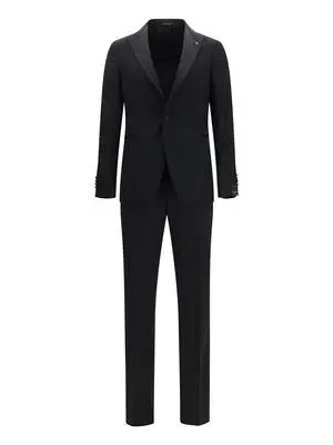 Tagliatore Single-breasted Virgin Wool Suit - Black