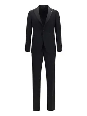 Tagliatore Single-breasted Virgin Wool Suit - Black