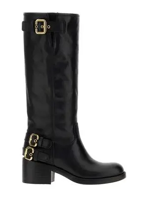 Chloé Leather Dakota Boots - Black