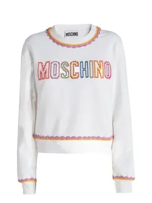 Moschino MOSCHINO Embroidered Logo Sweatshirt Multicolor