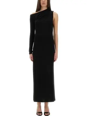 COURREGES Long One-shoulder Dress - Black
