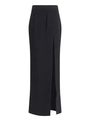 Alessandra Rich Tweed Long Skirt - Black