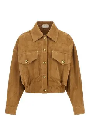 Versace Suede Blouson - Brown