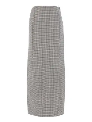 Thom Browne Houndstooth Long Skirt - Multicolor
