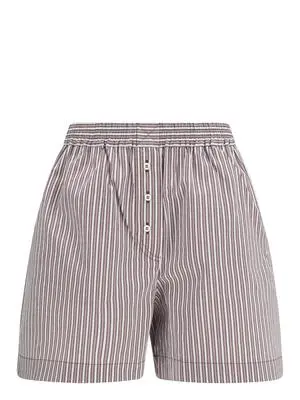 Brunello Cucinelli Striped Silk Shorts - Multicolor