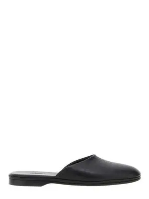 Brioni Leather Sabots - Black