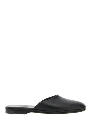 Brioni Leather Sabots - Black