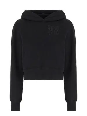Palm Angels Cropped Hooded Sweatshirt - Multicolor
