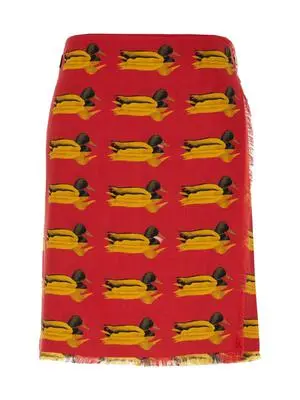 Burberry Printed Skirt - Multicolor