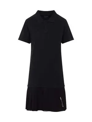 Balenciaga Layered Polo Mini Dress - Black