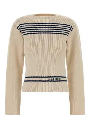Balenciaga Sand Cotton Sweater - Brown