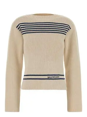 Balenciaga Sand Cotton Sweater - Brown