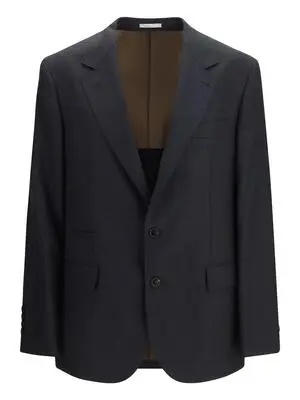 Brunello Cucinelli Wool Houndstooth Tailored Jacket - Black