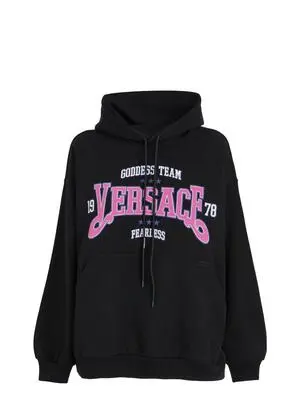 Versace Printed Hooded Sweatshirt - Multicolor