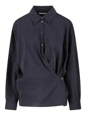 LEMAIRE Twisted Silk Shirt - Black