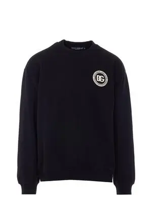 Dolce & Gabbana Logo Patch Sweatshirt - Black