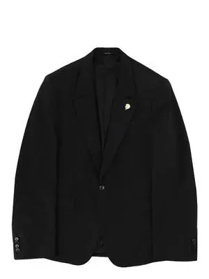 Gucci Single-breasted Gg Weave Jacket - Black