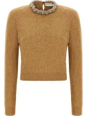 SELF-PORTRAIT SELF-PORTRAIT Jewel Embroidered Sweater