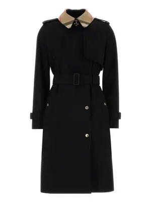 Burberry Cotton Trench Coat - Black