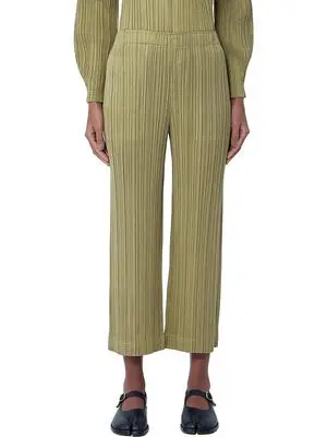 Issey Miyake Ribbed Knit Pants - Yellow