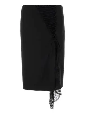 Alexander McQueen Wool Skirt - Black