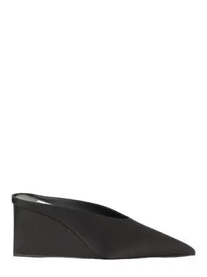 Alaïa ALAÏA Satin Wedge Mules Black