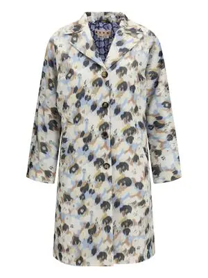 Marni Marni Women Printed Button Parka Coat Multicolor
