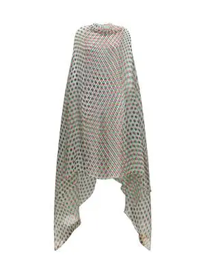 Dries Van Noten Polka-dot Cape Dress - Multicolor