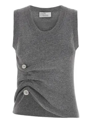 Giuseppe Di Morabito Jewel Brooch Top - Gray