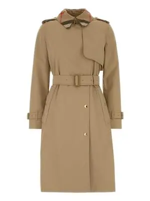 Burberry Beige Cotton Trench Coat - Brown
