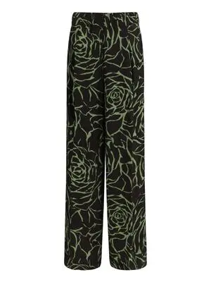 Dries Van Noten Graphic Print Wide-leg Trousers - Multicolor