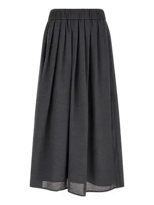Peserico Elasticated Midi Skirt - Gray