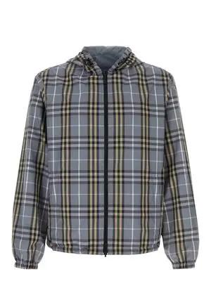 Burberry Embroidered Polyester Reversible Jacket - Multicolor