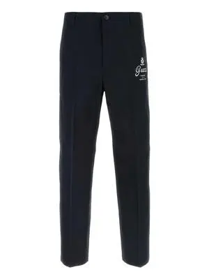 Gucci Gucci Men Midnight Blue Twill Pant Blue