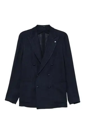 Tagliatore Double Breasted Blazer - Blue