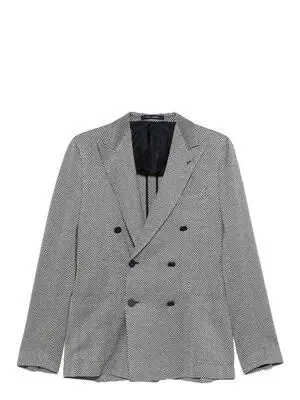 Tagliatore TAGLIATORE Herringbone Blazer Blue
