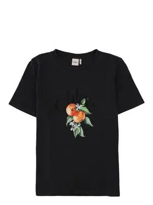 Chloé Cotton Jersey Logo T-shirt - Black