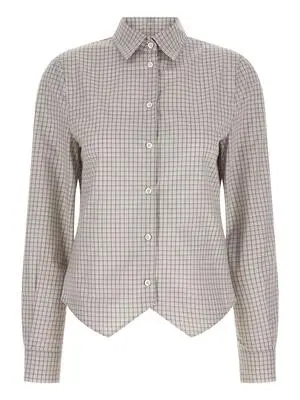 MAISON MARGIELA MAISON MARGIELA Pointed Hem Shirt Cream