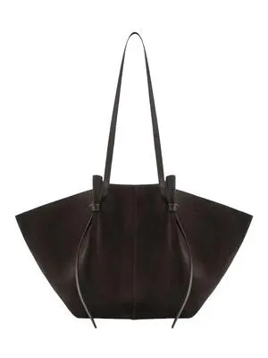 Yuzefi Leather Mochi Large Tote Bag - Black