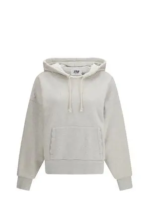 GOLDEN GOOSE Star Hooded Sweatshirt - Gray