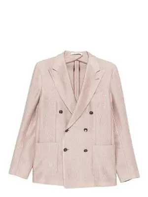 Tagliatore Double-breasted Cotton Blazer - Pink
