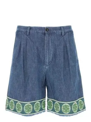 Valentino Garavani Denim Bermuda Shorts - Blue